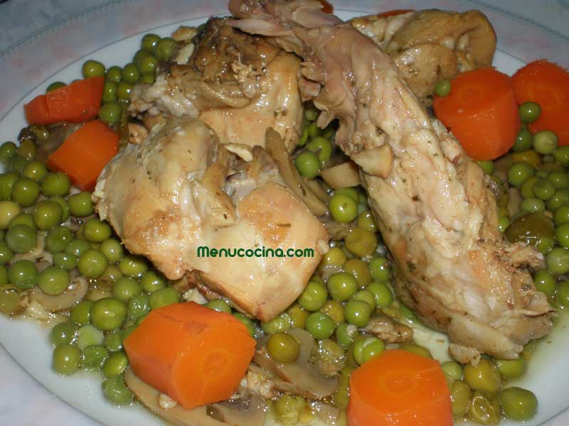Receta de conejo con guarnición
